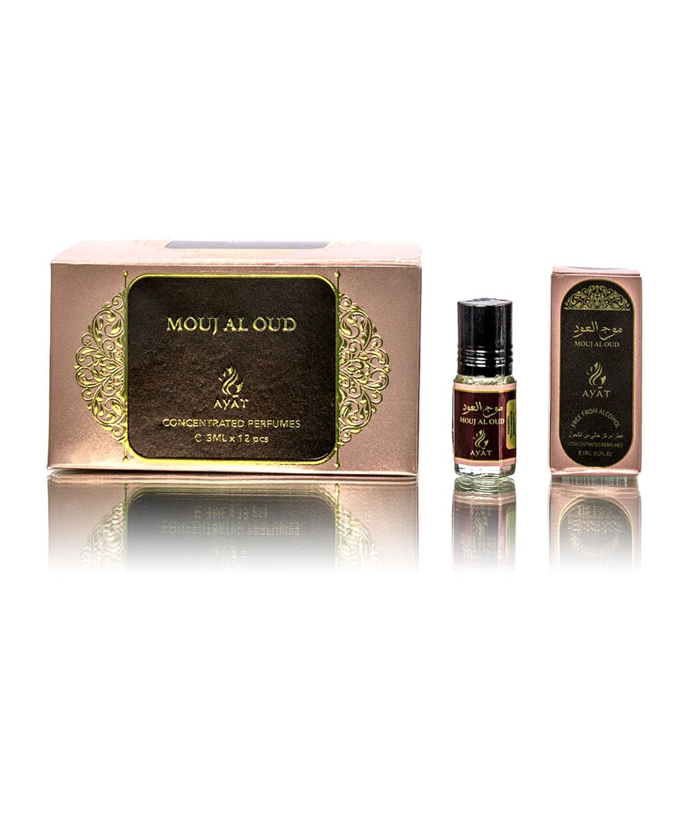 Mouj Al Oud Perfumed Oil – Ayat Perfumes – 12 x 3ml
